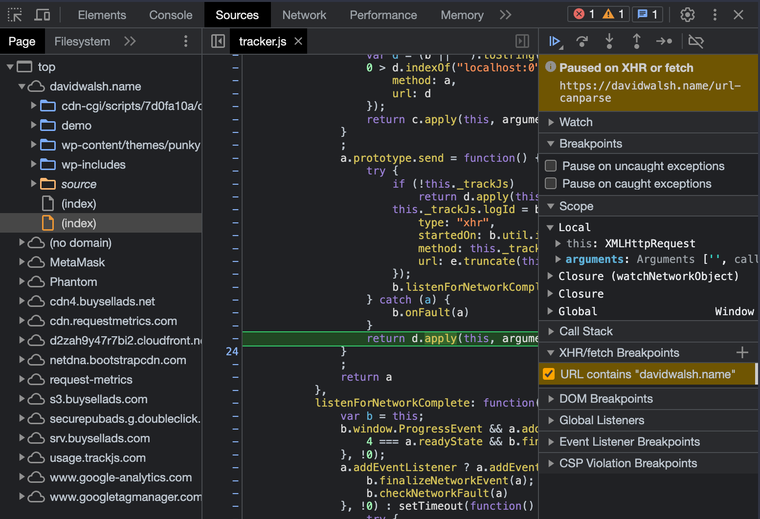 Use XHR/fetch Breakpoints! | Leaflet.org